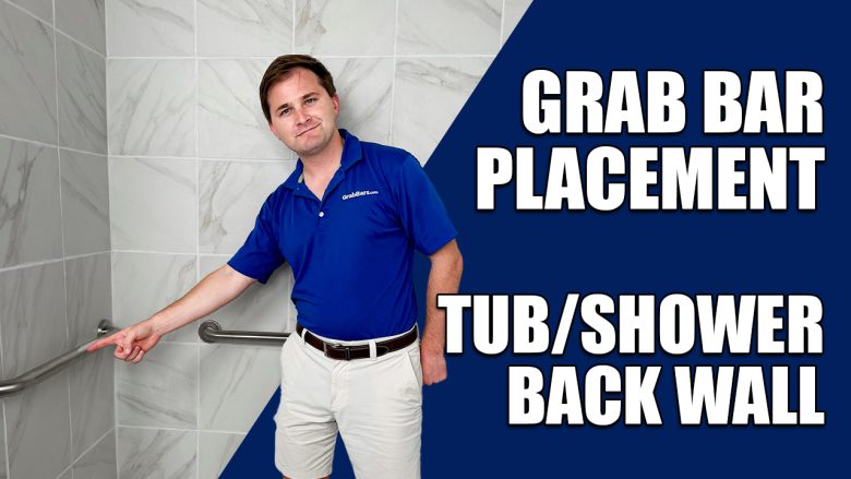 Grab Bar Placement - Back Wall - GrabBars.com