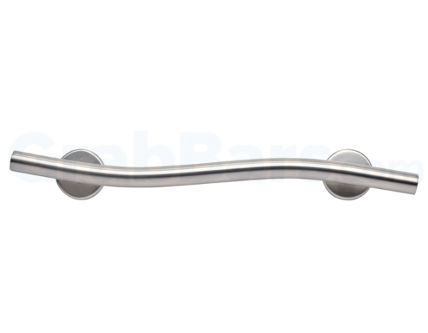 Overhead View - Wave LH - Brushed - Grab Bars - GrabBars.com