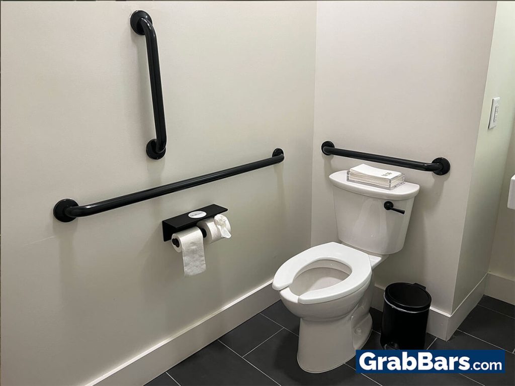 Black-Straight-Grab-Bars - GrabBars.com