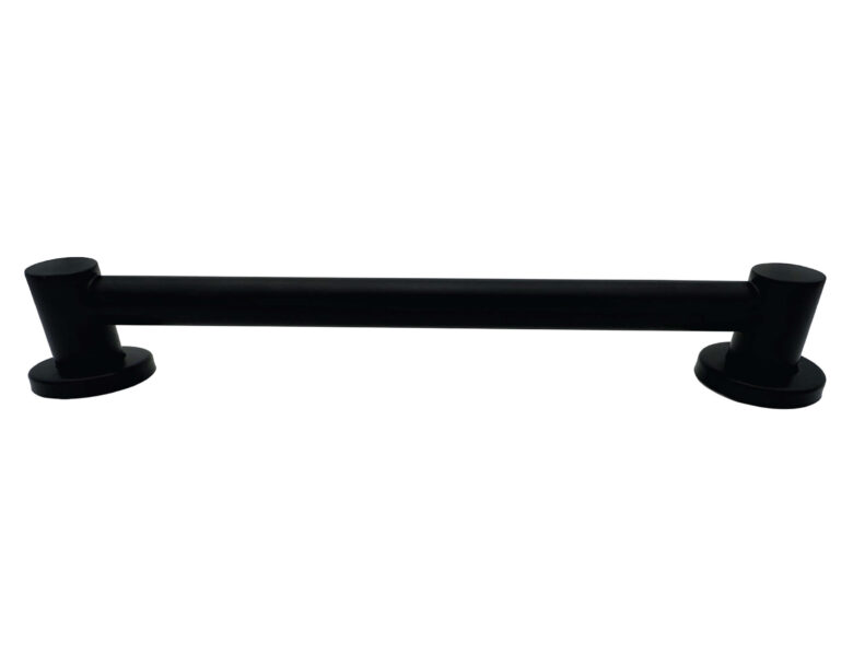 Helios Grab Bar - Black - Side View - GrabBars.com